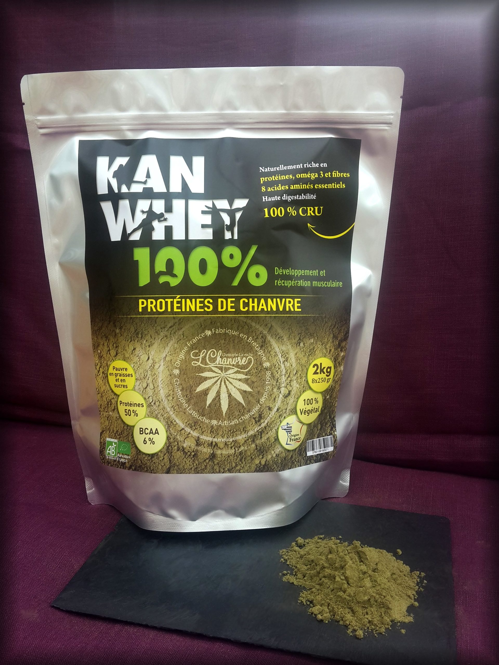 KAN WHEY – Protéines de chanvre biologiques | L' Chanvre